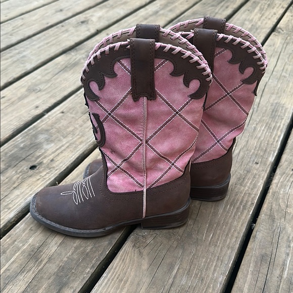 Roper | Shoes | Little Girls Roper Pink And Brown Western Boots | Poshmark